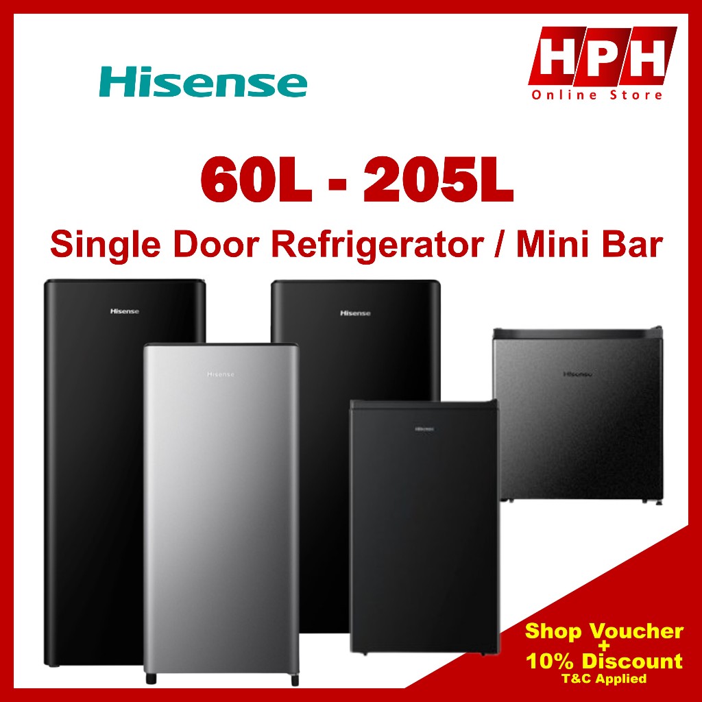 Hisense Single Door 205L Refrigerator 205L RR239D4ABN / 170L RR197D4AGN ...