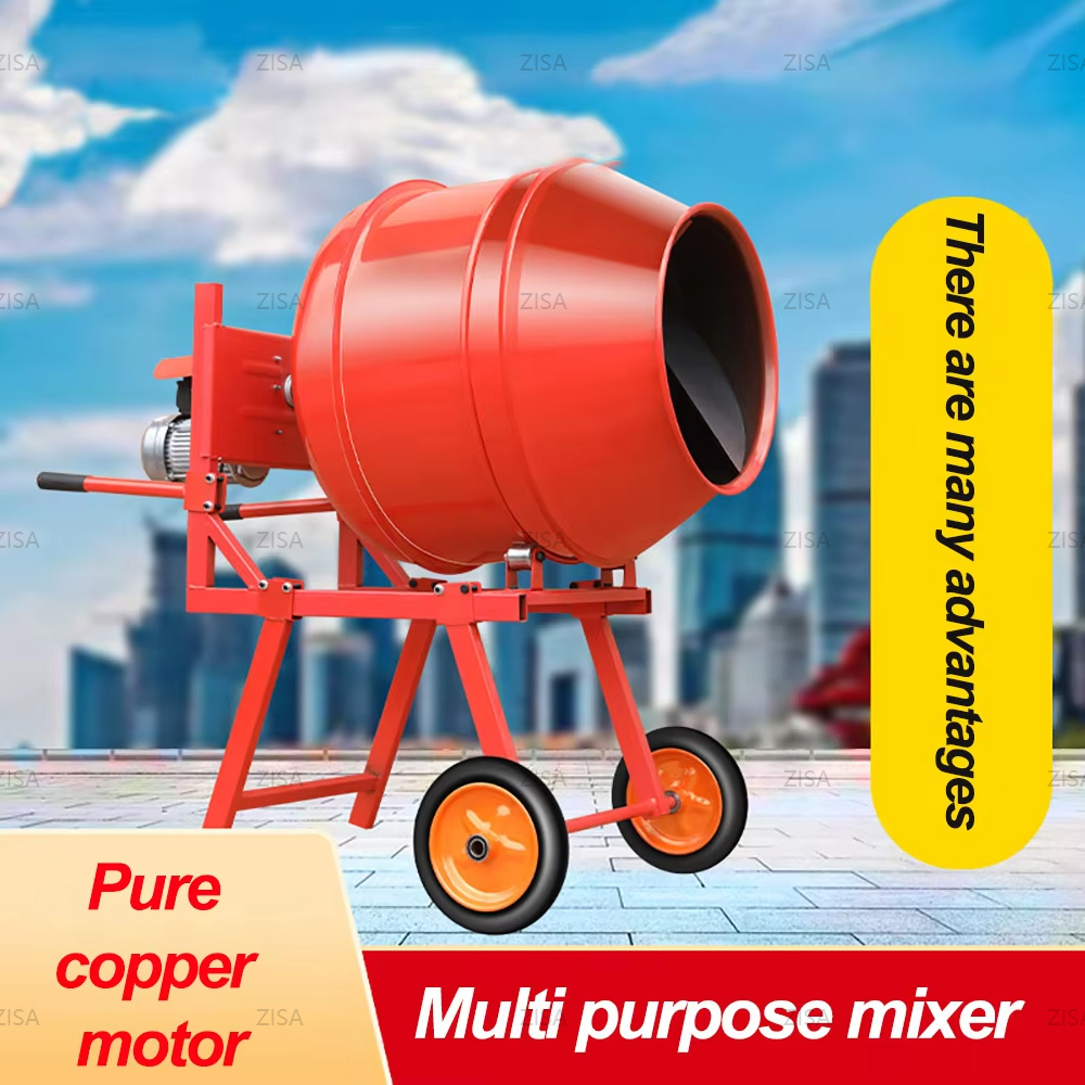 600L Concrete Mixer with Feed Drum Used Construction Household ...