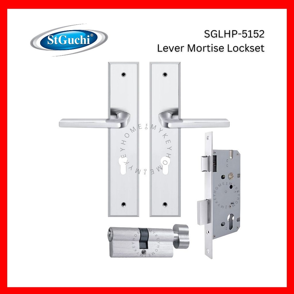 St Guchi SGLHP-5152 Lever Handle Mortise Lockset Stainless Steel SUS304 ...