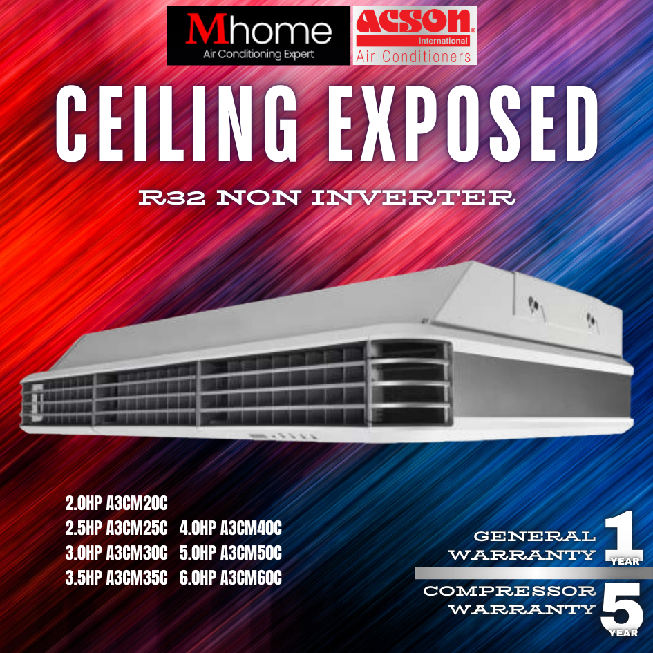 Acson R32 Ceiling Exposed Non Inverter A3CMC/A3LCF | Shopee Malaysia