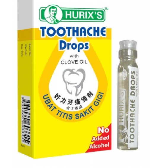 Hurix's Toothache Drops With Clove Oil (Exp: June 2026) | Shopee Malaysia
