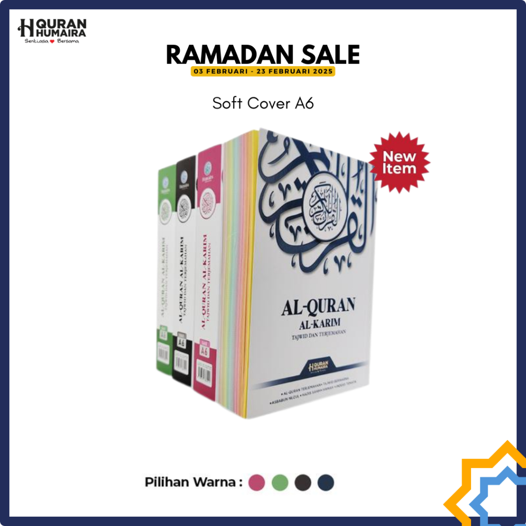 Quran Humaira Edisi Softcover A6 Baaru- 4 Pilihan Warna | Al-Quran ...