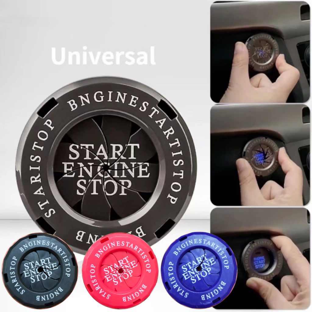 Car One Spin Engine Push Start Button Cover Key Ignition Switch On Off ...