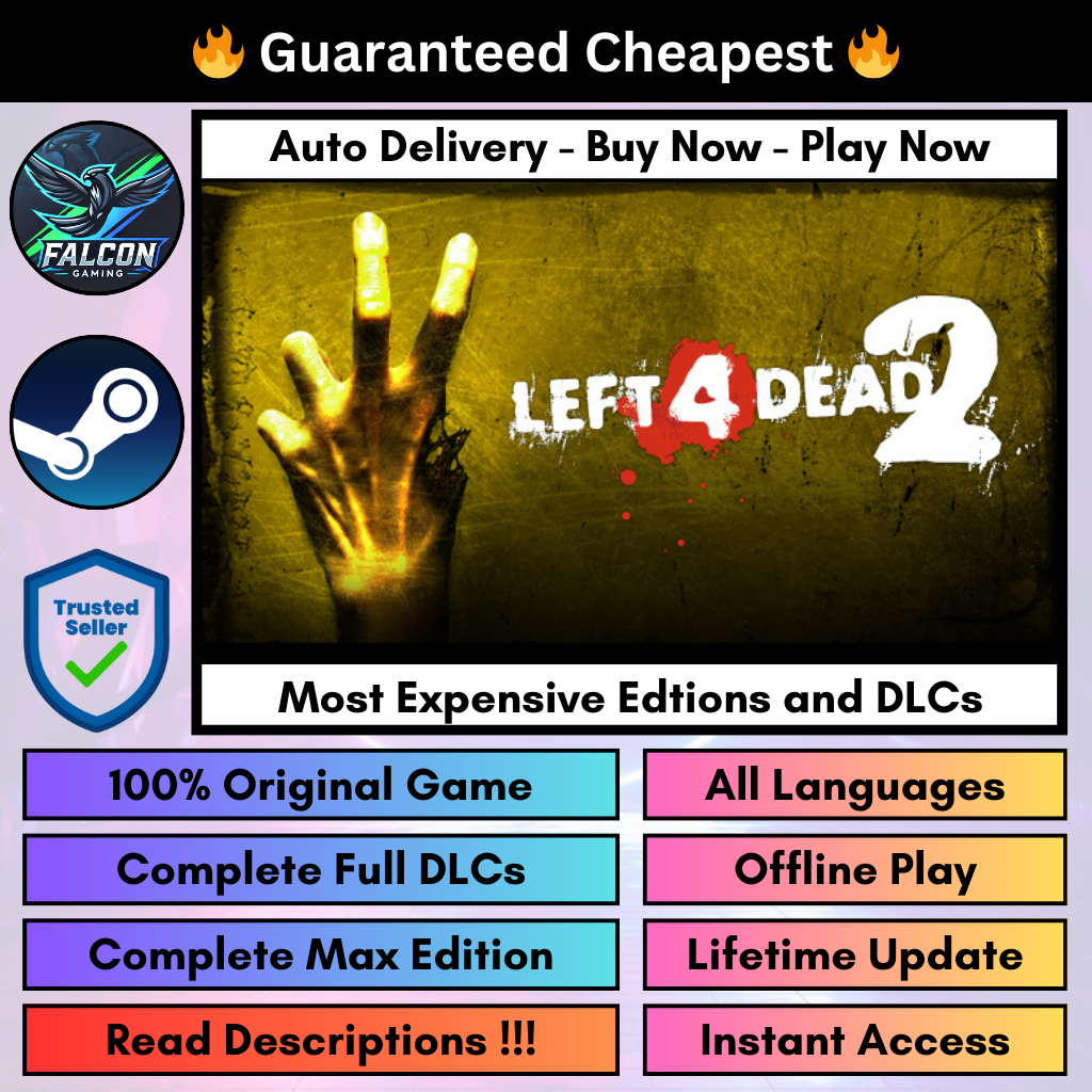 Left 4 Dead 2 Steam [Auto Delivery] [Full DLC] [Steam Offline] Falcon ...