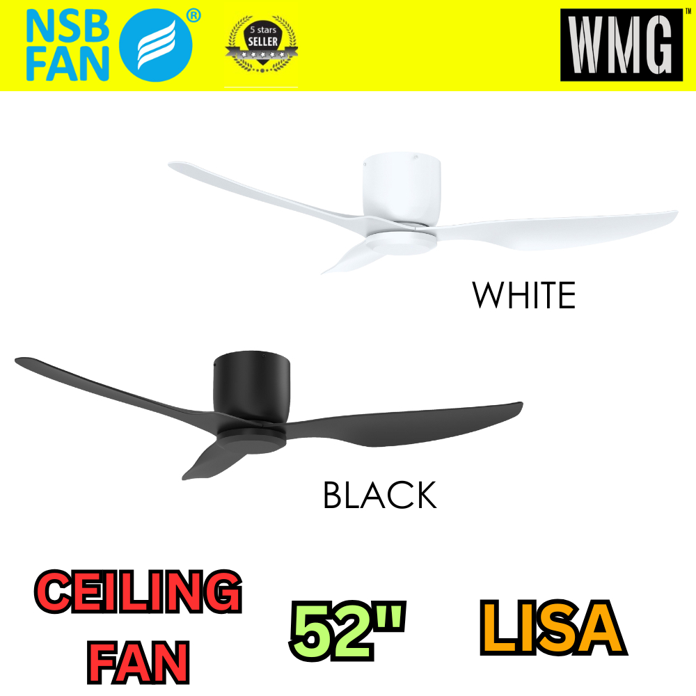 NSB CEILING FAN 52" 3 BLADE REMOTE DC WIFI LISA | Shopee Malaysia