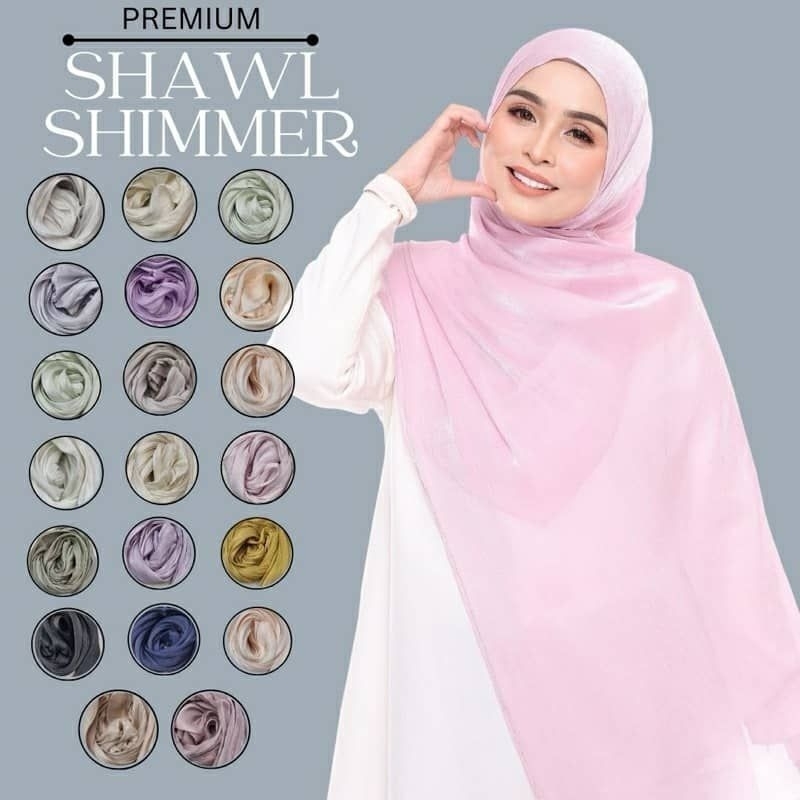 [New Arrival]Shawl Shimmer Silk Viral Premium High Quality - Shawl ...