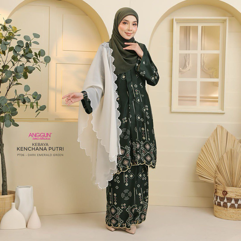 READY STOCK KEBAYA KENCHANA PUTRI SARI BY ANGGUN COTTON COLLECTION ...