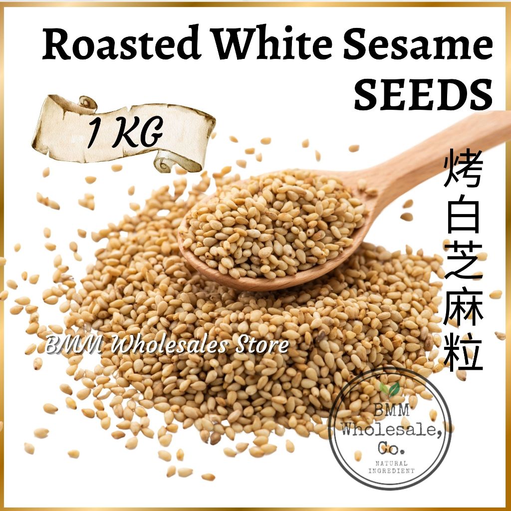 Roasted White Sesame Seeds | White Sesame Seed 1kg/Roasted White Sesame ...