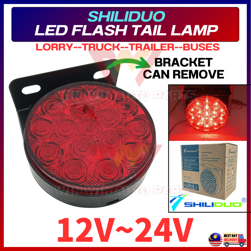 SHILIDUO 6004 16LED Light 12V~24V Flash Lamp Lampu Belakang Berkelip ...