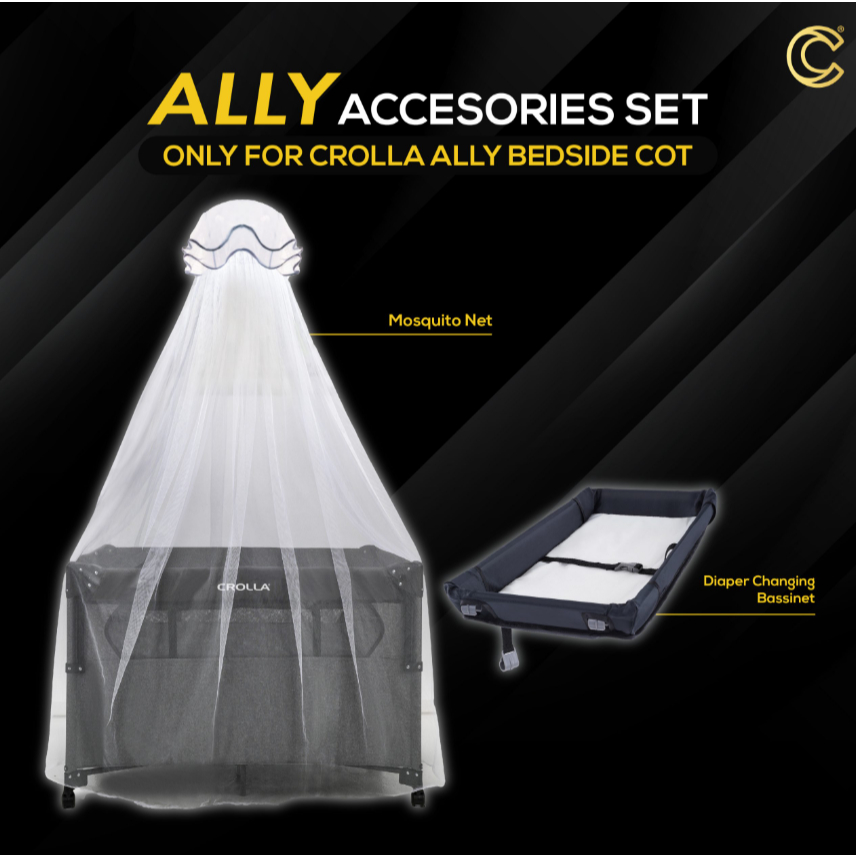Crolla Ally Baby Playpen Accessories (Diaper Changer & Mosquito Net ...