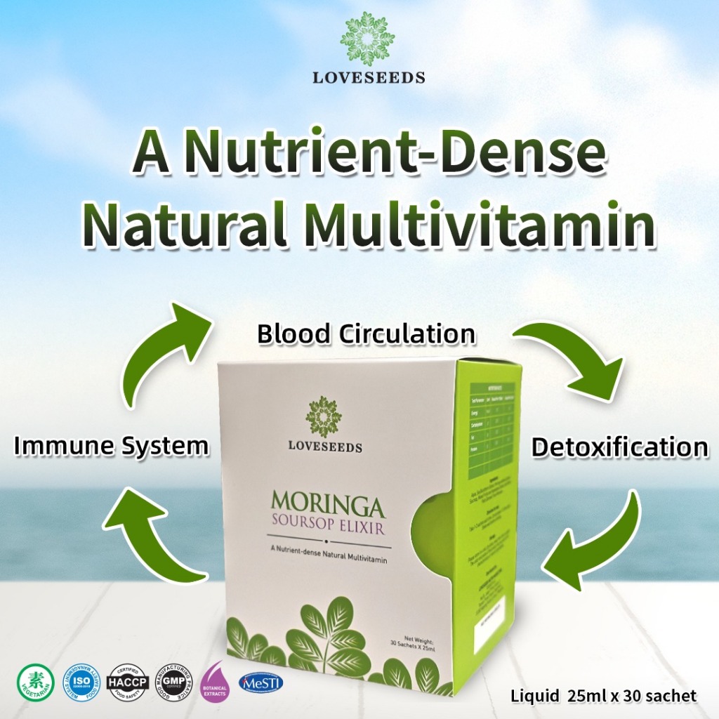 Moringa Soursop Elixir 1Boxesx30sachetx25ml Loveseed Natural and ...