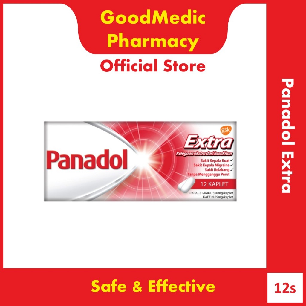 Panadol Extra Caplet For Extra Pain Relief (12s) | Shopee Malaysia