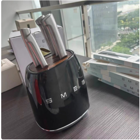 Kitchen Italy Full Set of Cutting Tools SMEG Retro Stainless Steel Set ...