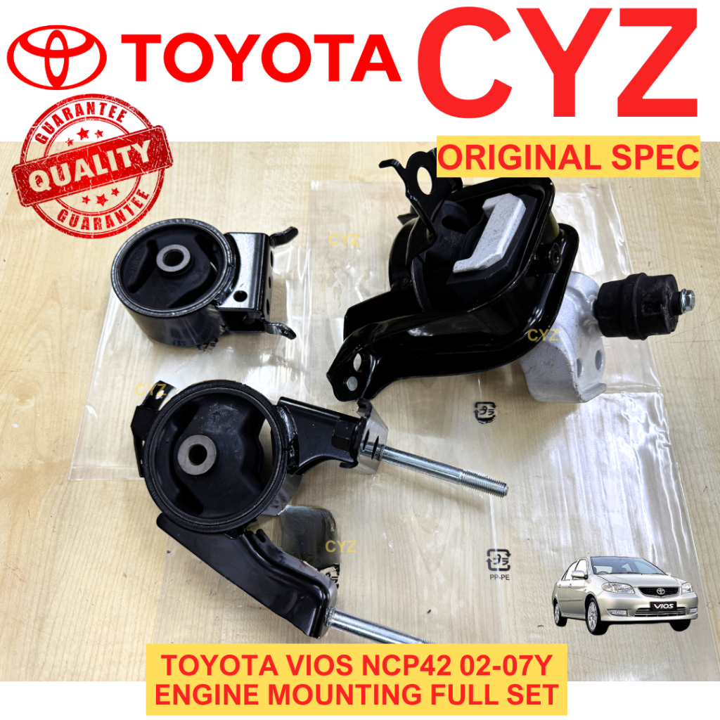 Engine Mounting Set TOYOTA VIOS NCP42 02-07Y (TOYOTA THAILAND) | Shopee ...