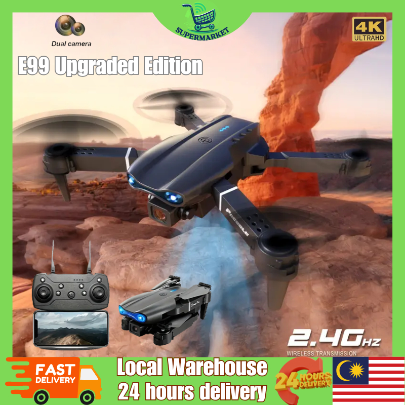 E99 Pro Drone 4K HD Dual Camera FPV with WiFi, Obstacle Avoidance ...