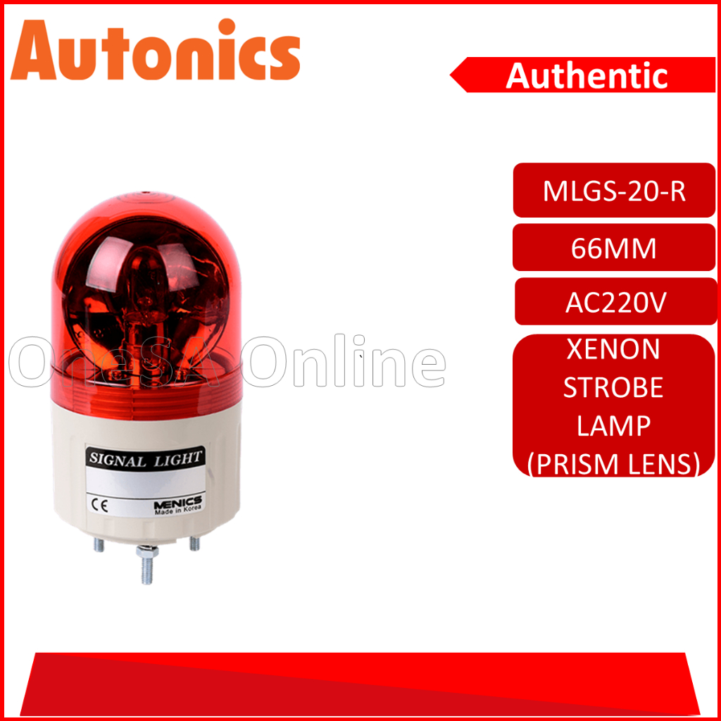 AUTONICS MENICS 66MM BULB REVOLVING WARNING SIGNAL LIGHT STUD MOUNT ...