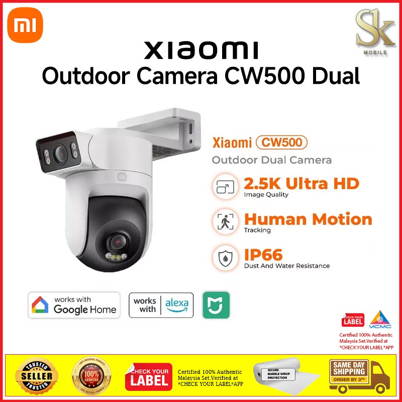 Xiaomi Outdoor Camera CW500 Dual MY CCTV | 2.5K ultra-HD picture ...