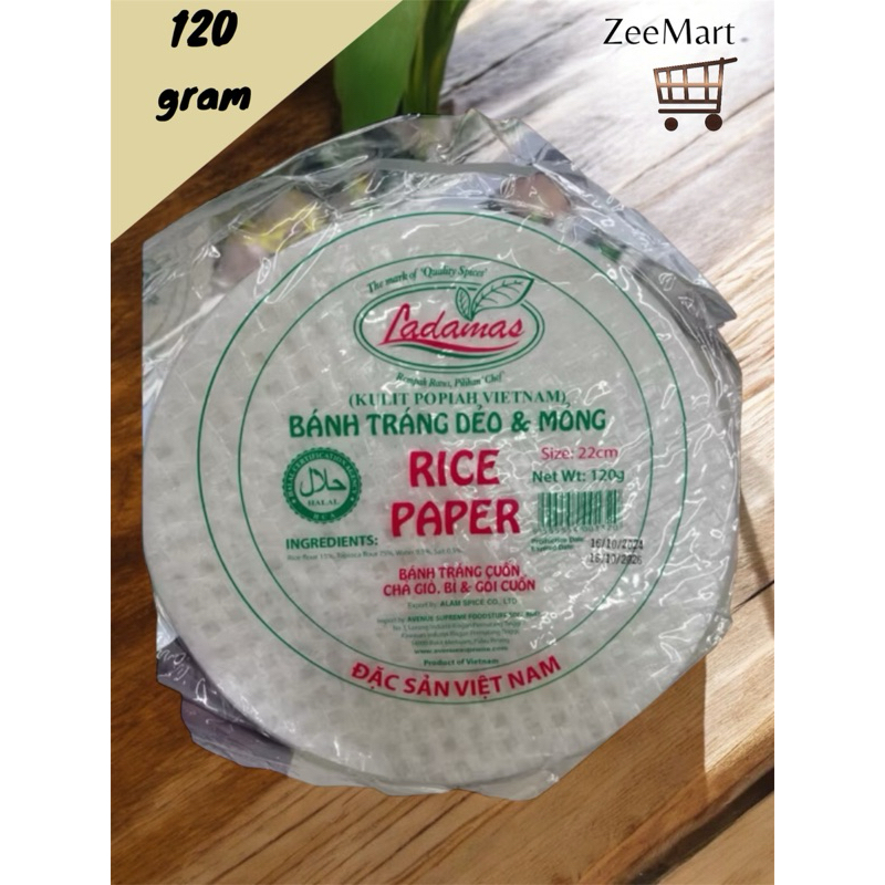 LadaMas Kulit Popiah Vietnam (Rice Paper) 120g [Halal] Kulit Viatnamese ...