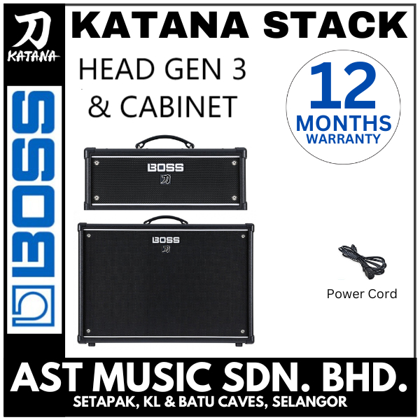 Boss Katana Stack – Katana Cabinet 212 150-watt 2×12″ Cabinet with ...