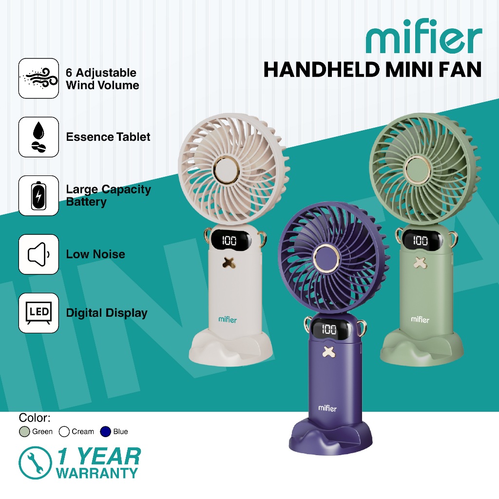 Mifier MF100 6 Speed Handheld Fan Mini Portable Foldable Small Fan ...