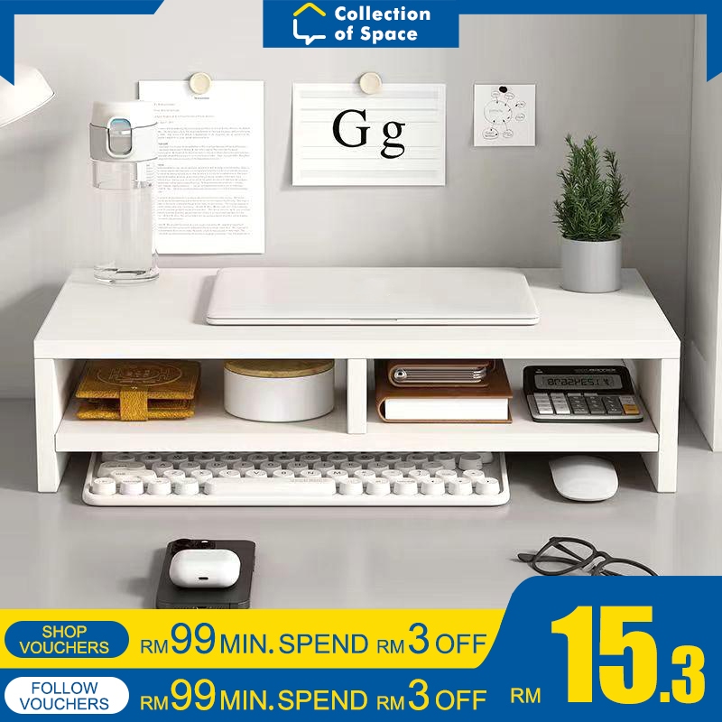 Computer Monitor Rack Stand Screen Increase Height Shelf Desktop Base ...