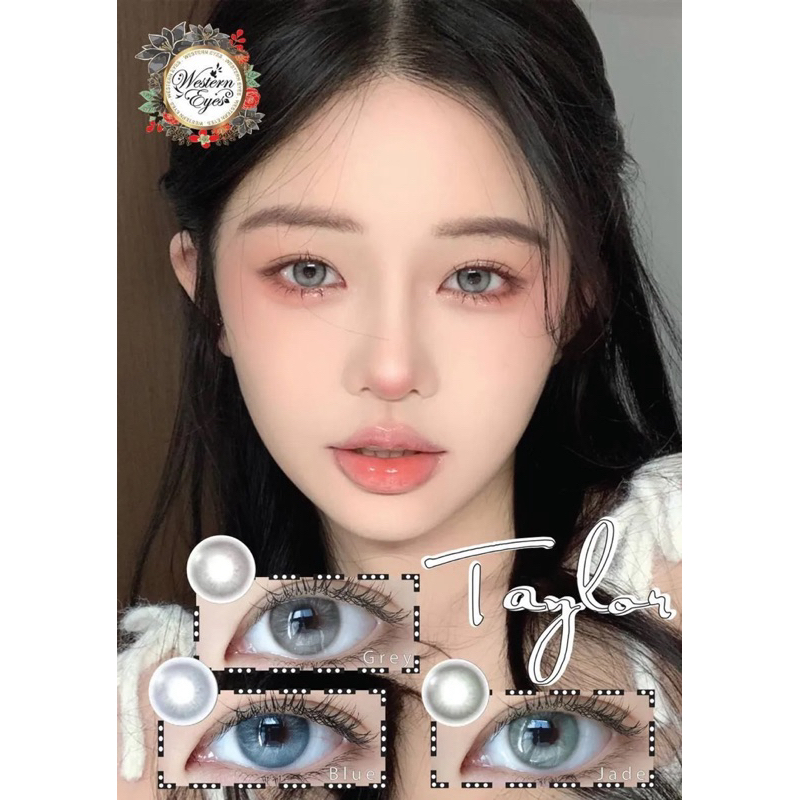 【🇲🇾Destiny Western Eyes🇲🇾】Taylor 14MM Korea Color Contact Lens Grey ...