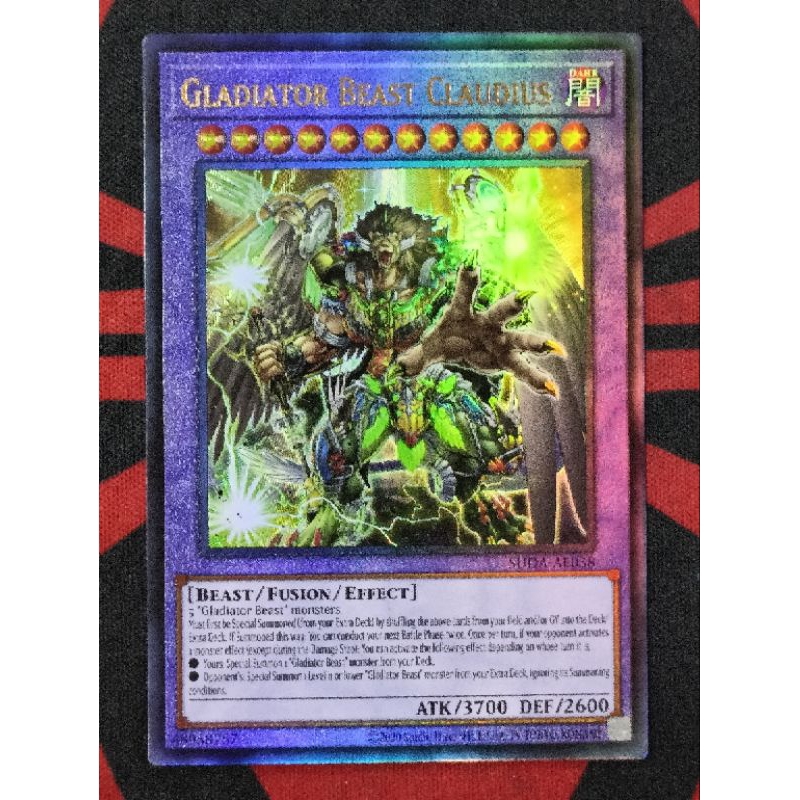 YUGIOH KONAMI SUDA-AE038 Gladiator Beast Claudius (Ultra Rare/Ultimate ...