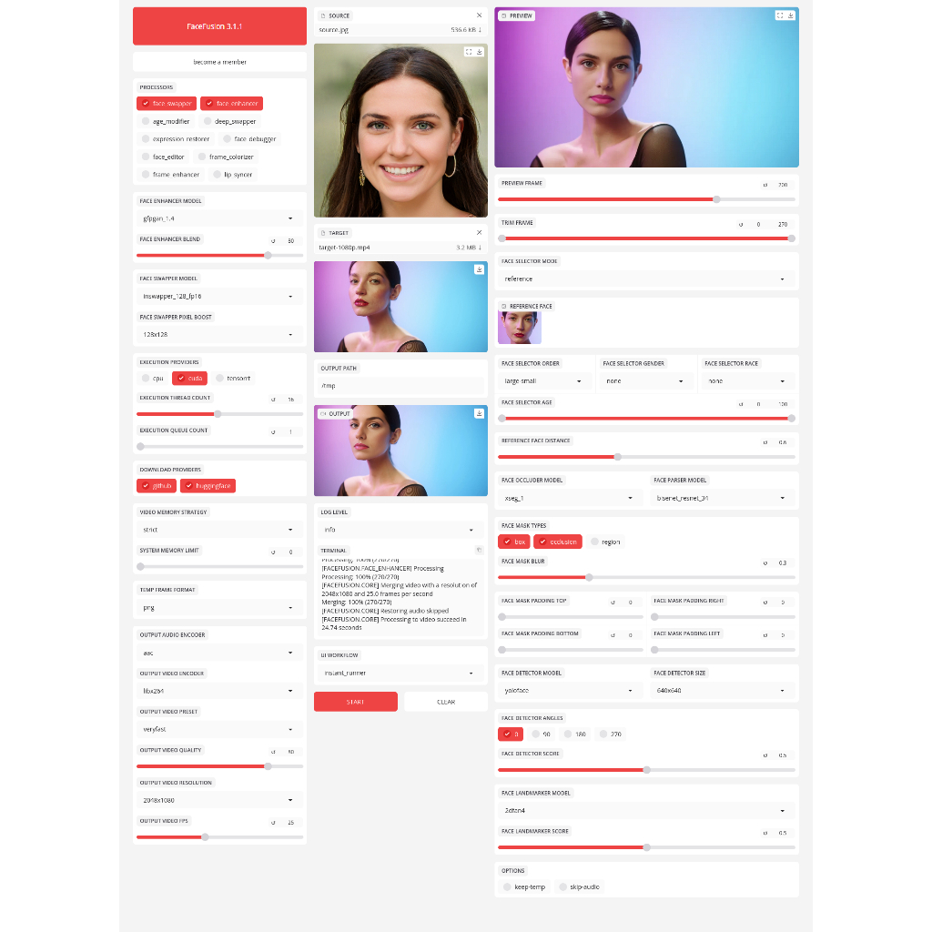 2025 Ai Faceswap Software Facefusion Webui Plug & Use PC Full Set | Deepfake | Facetune ...