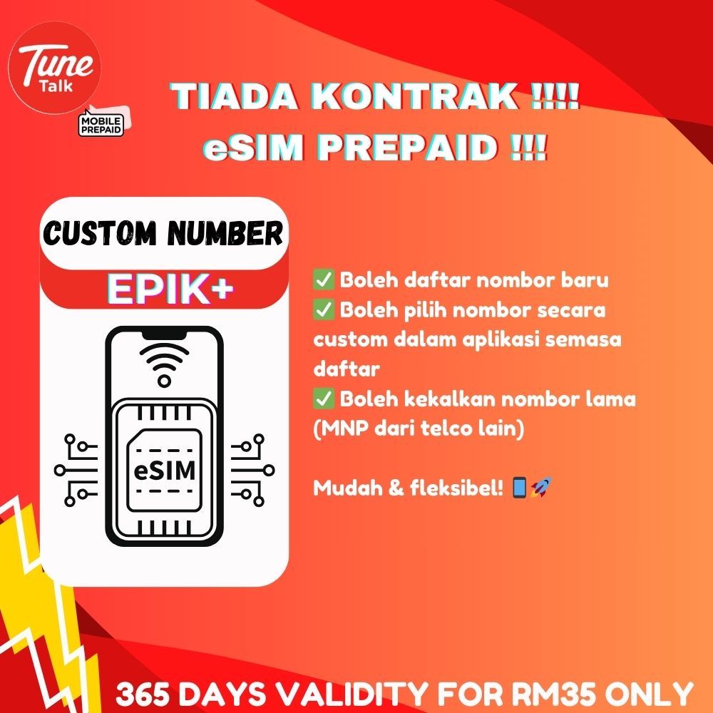 eSIM VIP NUMBER Powered by TuneTalk 5G | Shopee Malaysia