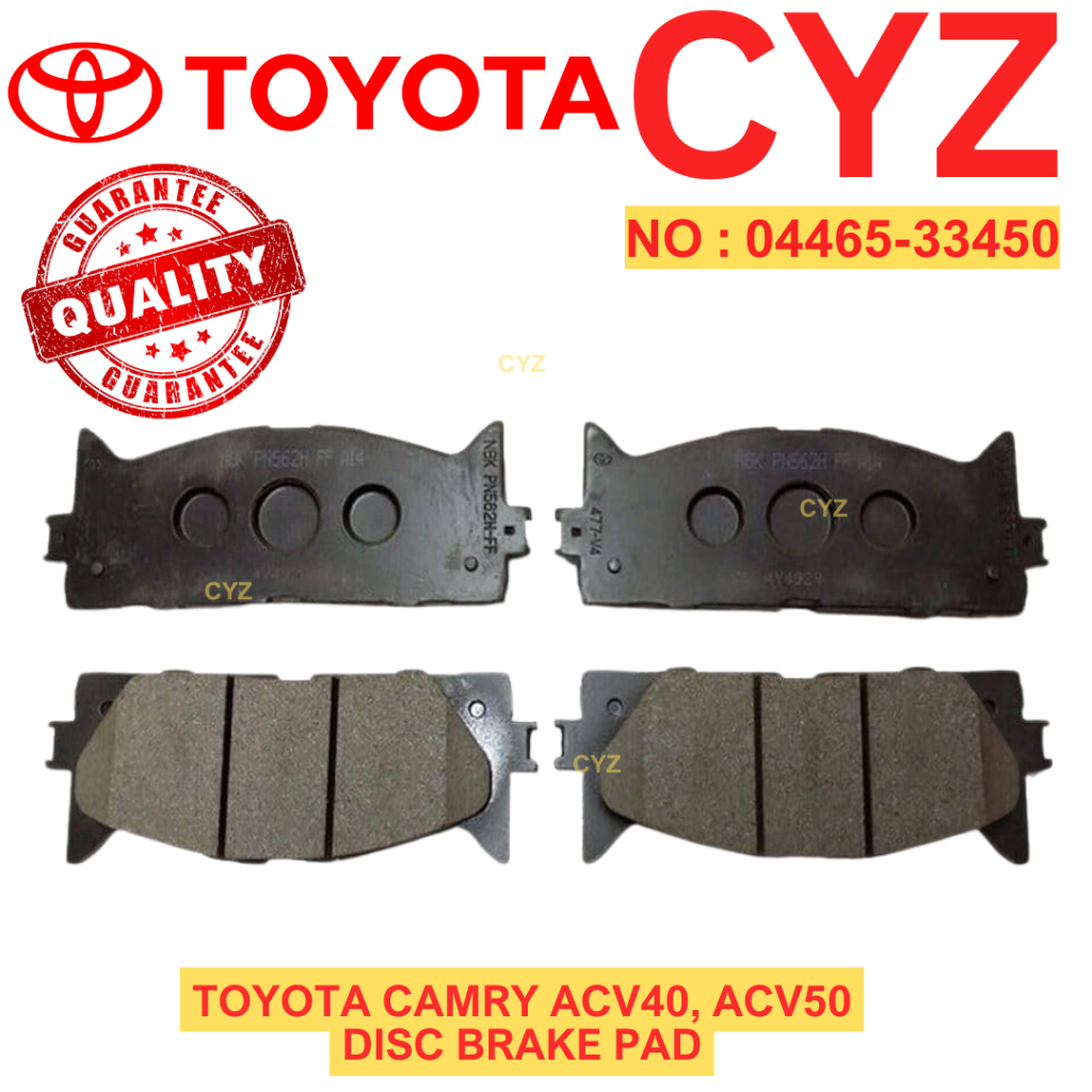 FRONT Brake Pad [04465-33450] TOYOTA CAMRY ACV40, ACV50 | Shopee Malaysia