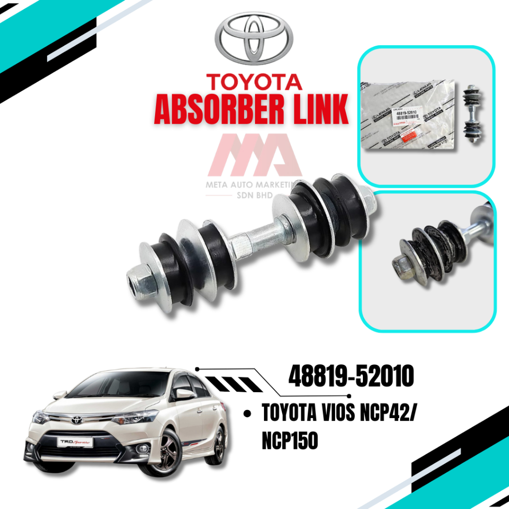 ABSORBER STABILIZER LINK FRONT TOYOTA VIOS NCP42 NCP150 (48819-52010 ...