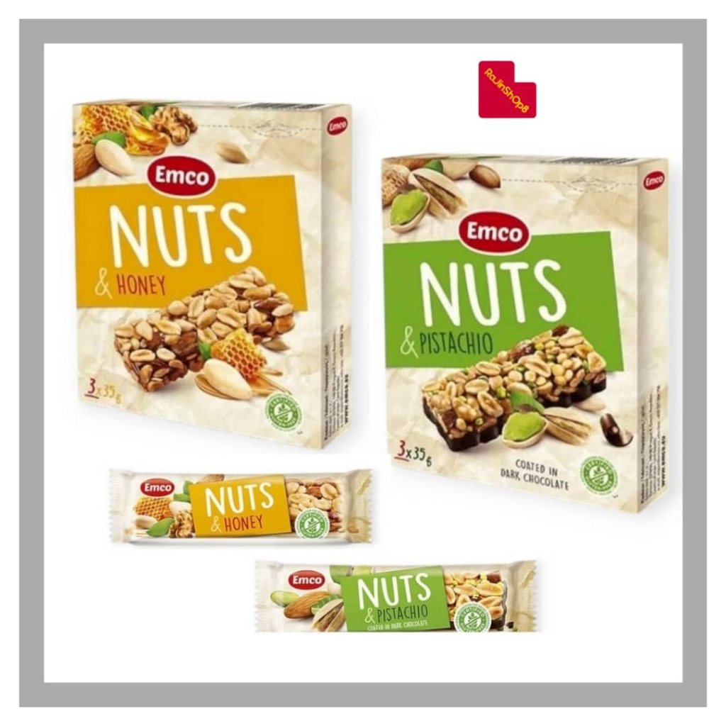 EMCO Bar Nuts & Pistachio / EMCO Bar Nuts & Honey - 105g | Shopee Malaysia