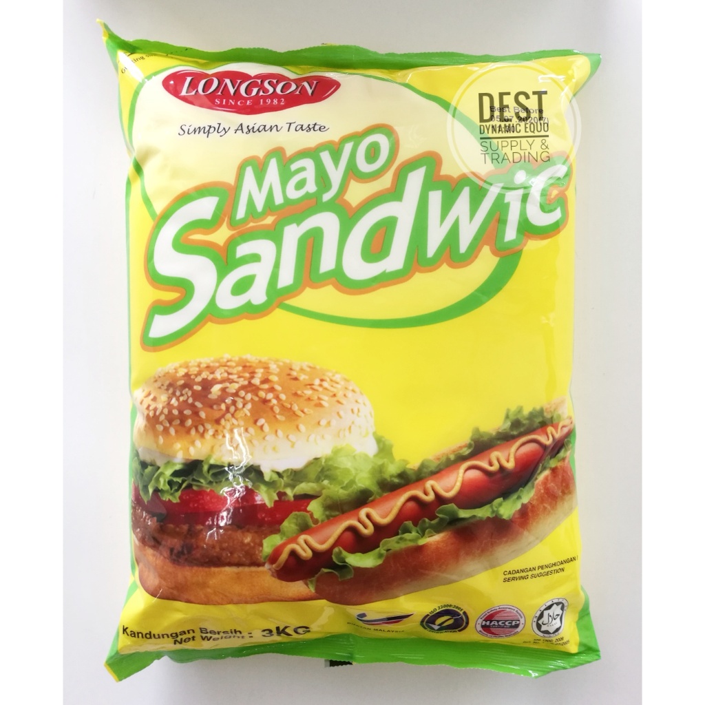 Longson Mayo Sandwic 3KG Halal Mayo Dressing Low Oil Sandwich Mayo ...