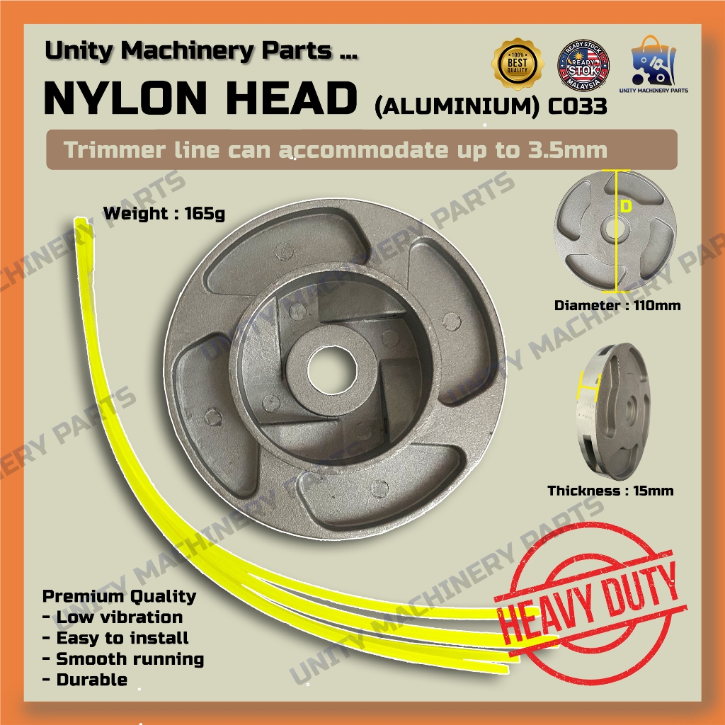 Heavy Duty Solid Aluminium Brush Cutter Nylon Cutter Plate Grass ...