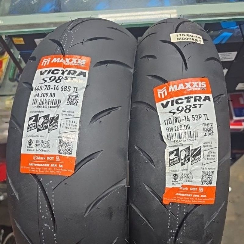 Yamaha Nvx 155 Maxxis Victra S98 Tyre Front 11080 x14 Tayar Rear 14070 ...