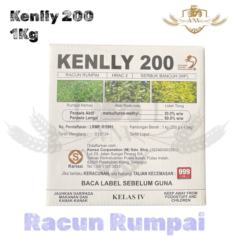 KENLLY 200 1kg (Herbicide /Racun Rumpai)serbuk Bancuh (WP)/anak kayu ...