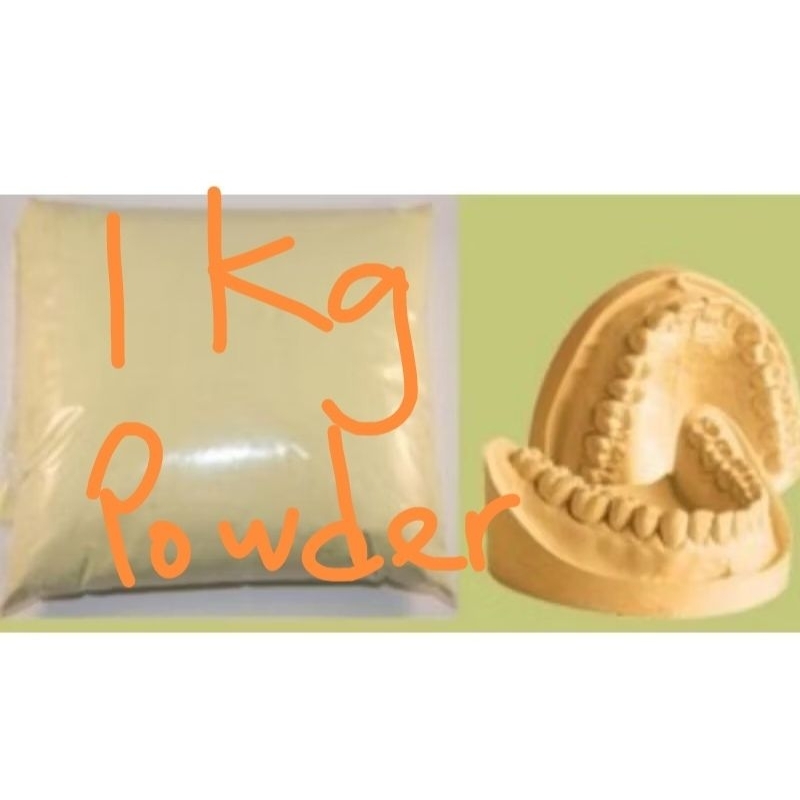 limited Hot Repack 1kg Dental stone Yellow stone Gypsum type 3 dental ...