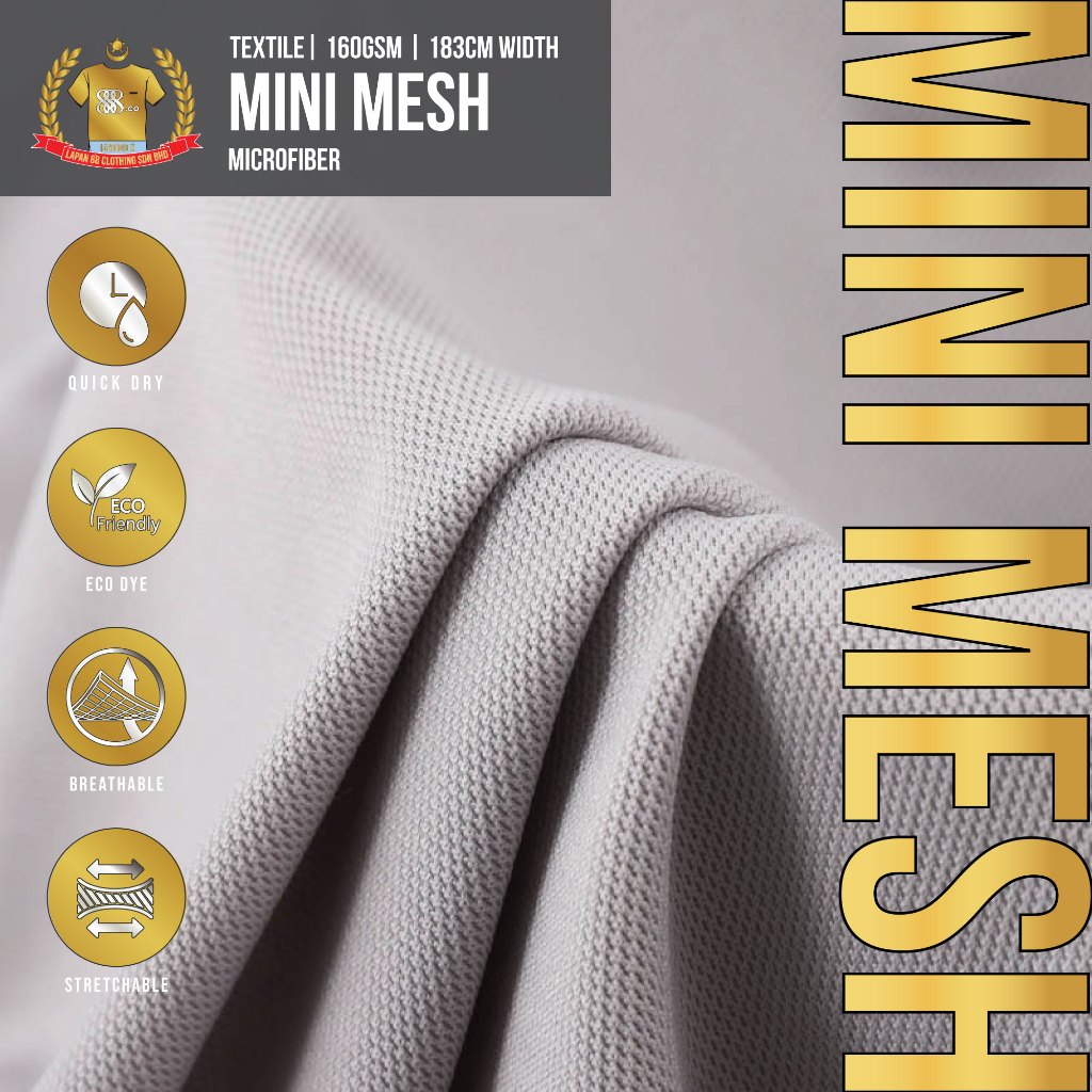 888co Microfiber Mini Mesh Textile Fabric Pemborong Kain Microfiber ...