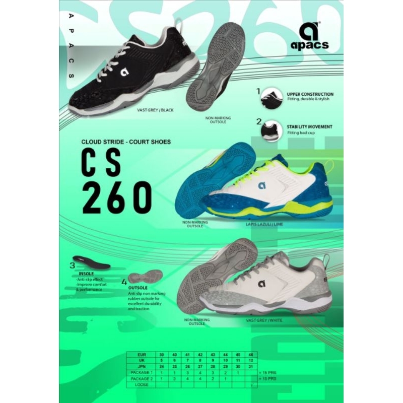 KASUT BADMINTON APACS CS260&CP258 new! | Shopee Malaysia