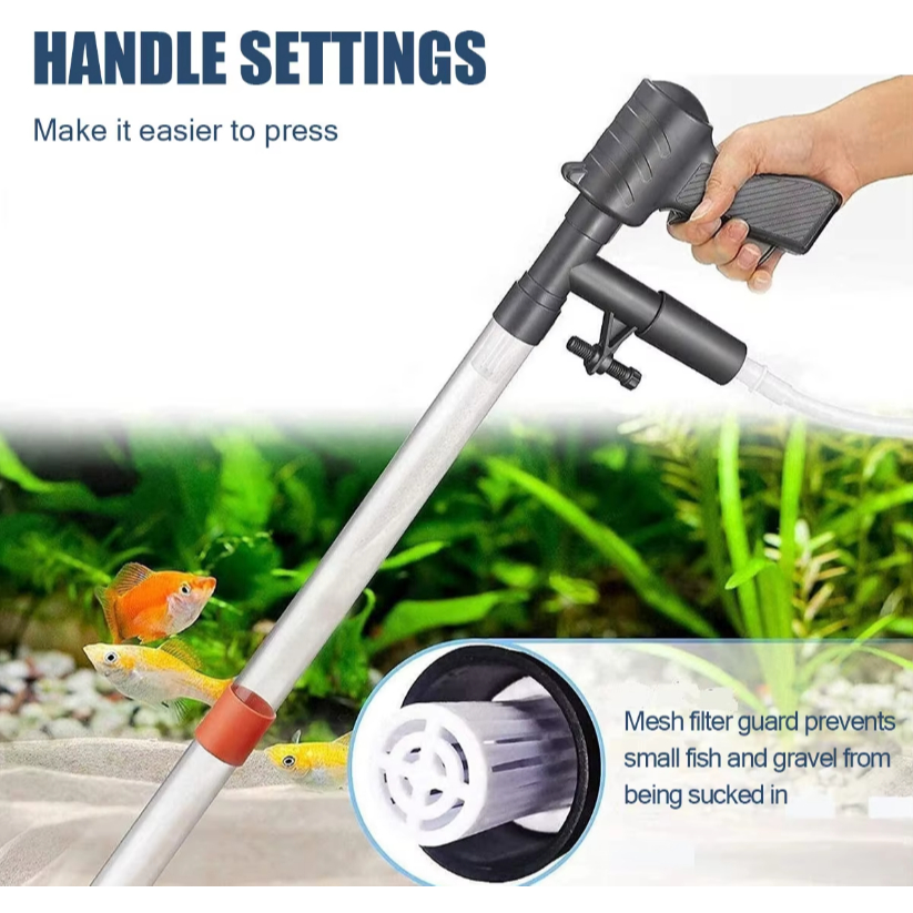 Water Changer Fish Tank Cleaning Tool Aquarium Sand Gravel Cleaner ...