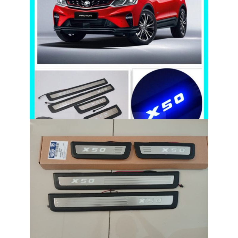 Original Proton X50 side steel plate with blue light | Shopee Malaysia