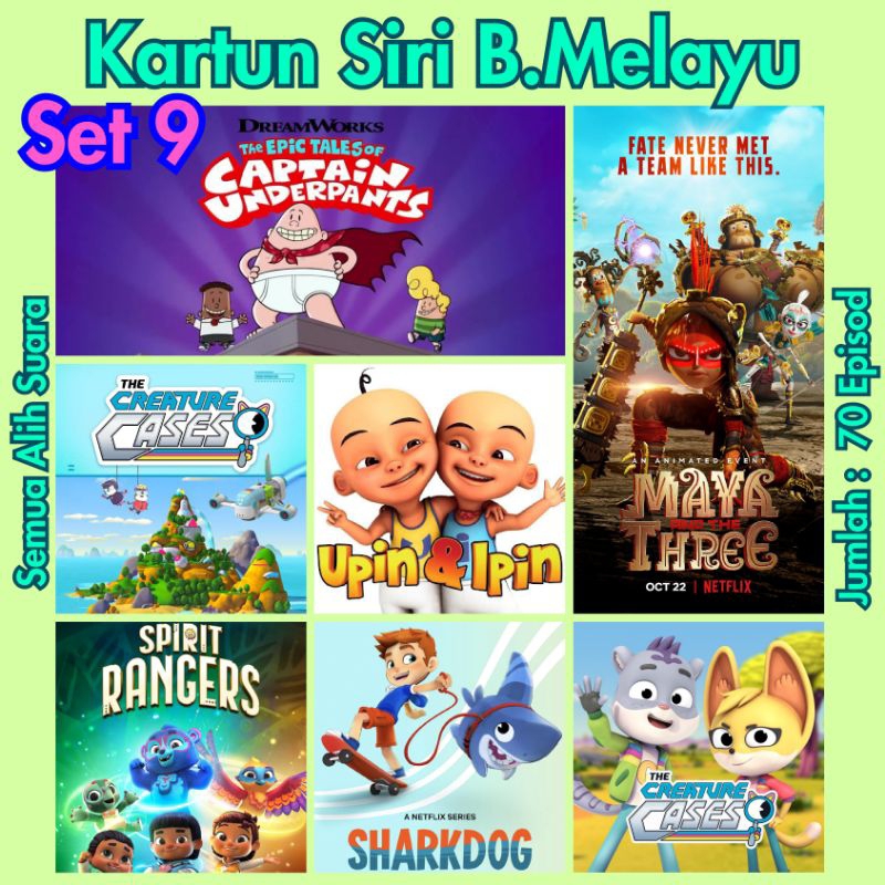 Pendrive Kartun Bahasa Melayu kanak kanak Set 9 / Siri Alih Suara ...