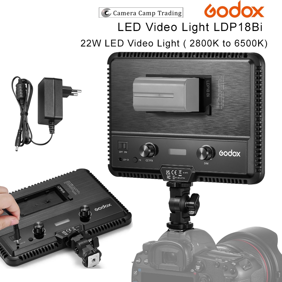 Godox LDP18Bi 22W LED Video Light ( 2800K to 6500K ) Ready stock | Shopee Malaysia