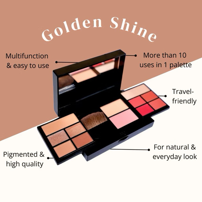 Carya Cosmetics Golden Shine Makeup Kit | Shopee Malaysia