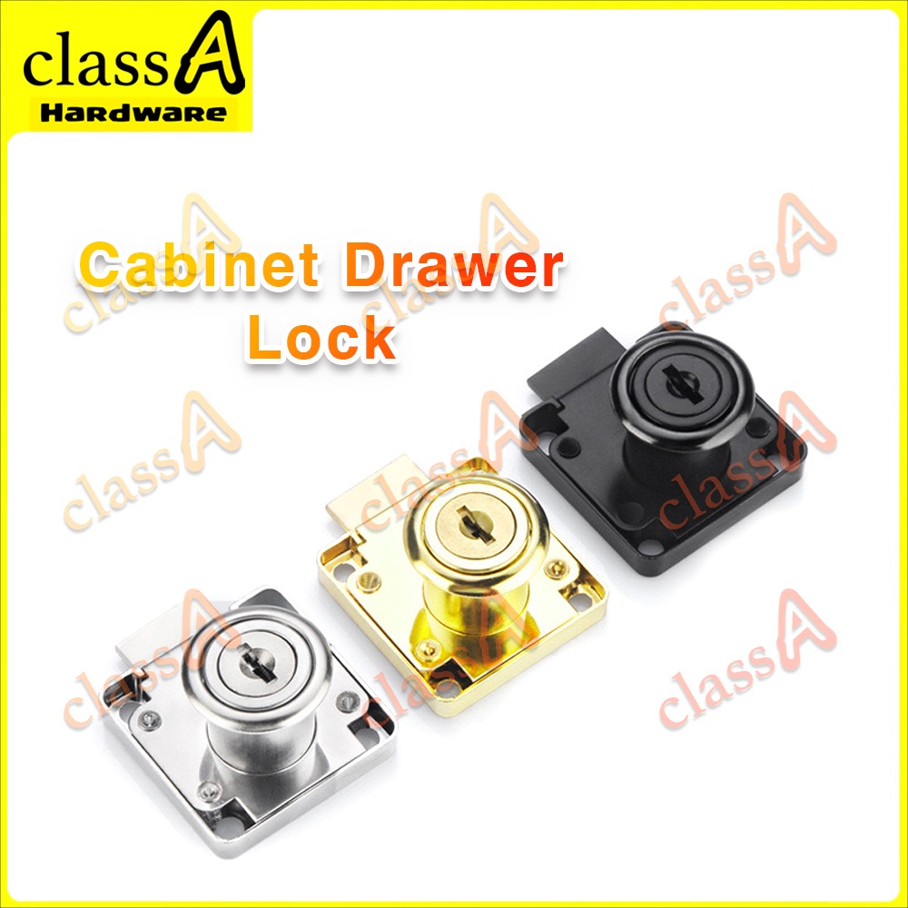ClassAHW Square Drawer Lock Cabinet Wardrobe Security Set Kunci Almari ...