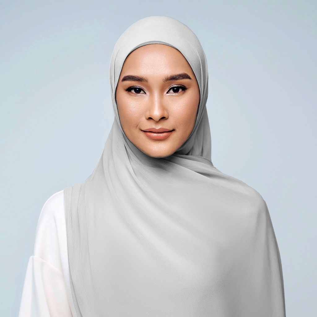 ALHUMAIRA ALLUNA SHAWL | Premium Yoryu Chiffon | 70cm x 188cm | Bidang Besar | Shopee Malaysia