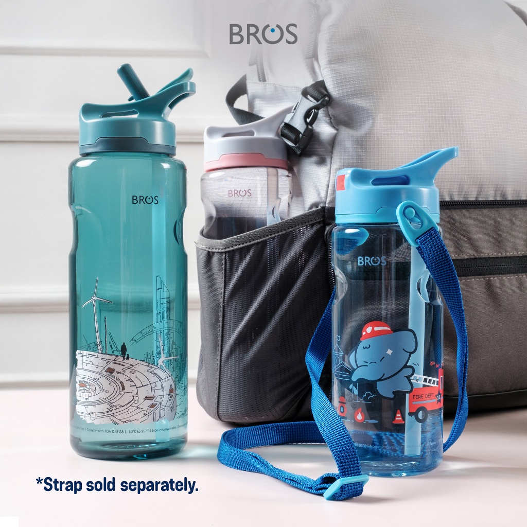 BROS Flip BPA-Free Water Bottle 550ml/750ml/950ml - NAME PRINTING ...