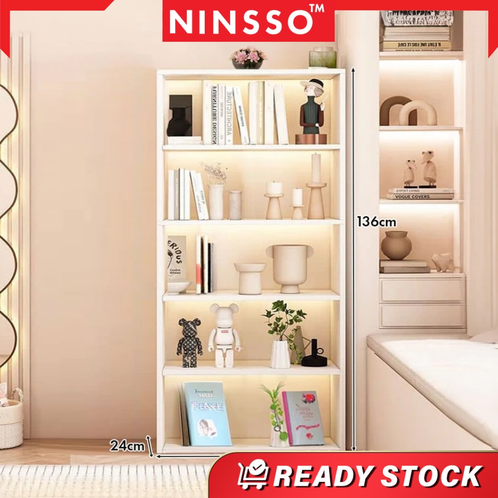 Ninsso : Multipurpose 5 Tier Bookshelf File Cabinet Storage Shelf | Rak ...