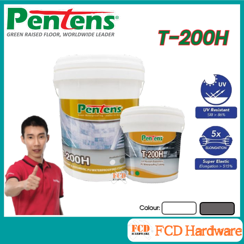 PENTENS T-200H WATER PROOFING UV RESISTANT ELASTOMERIC PU 防水漆 / Water ...
