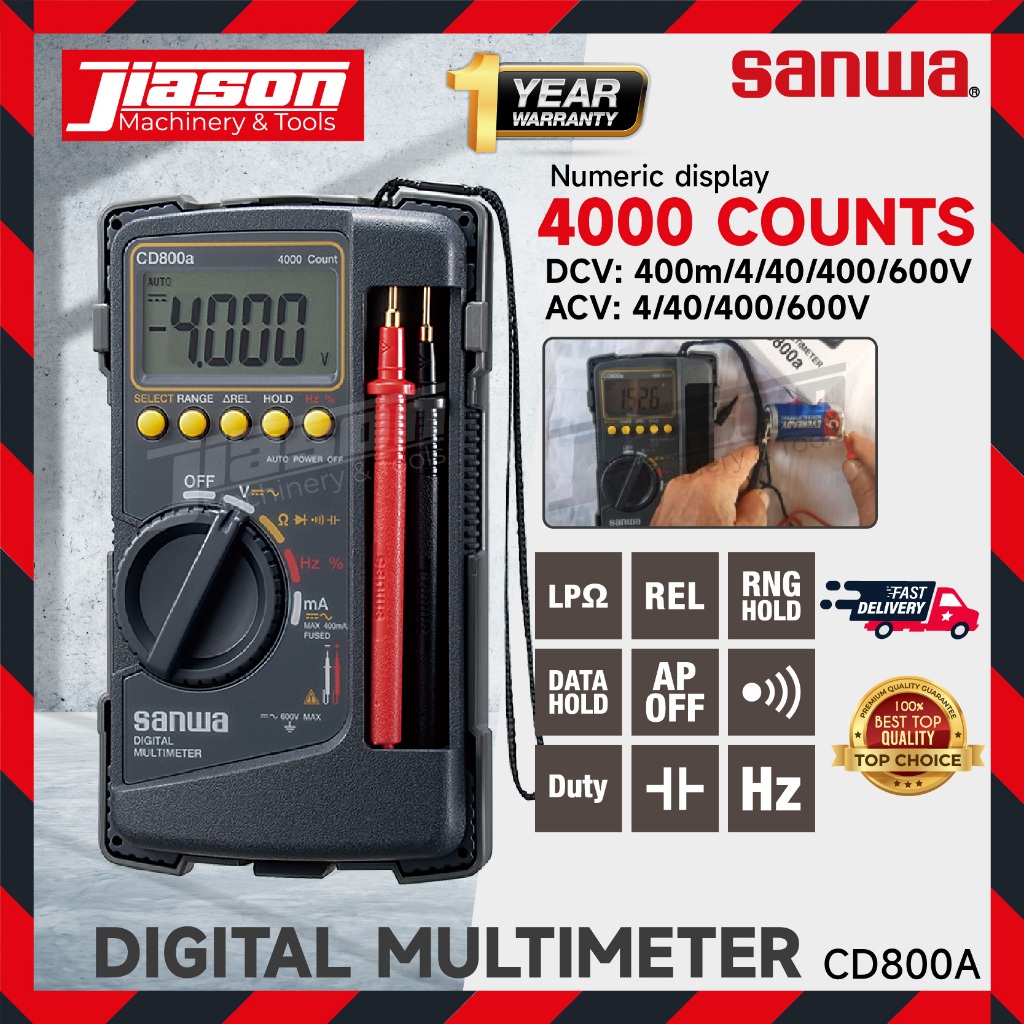 SANWA CD800A Digital Multimeter | Shopee Malaysia